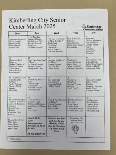 Home — Kimberling Area Senior Center