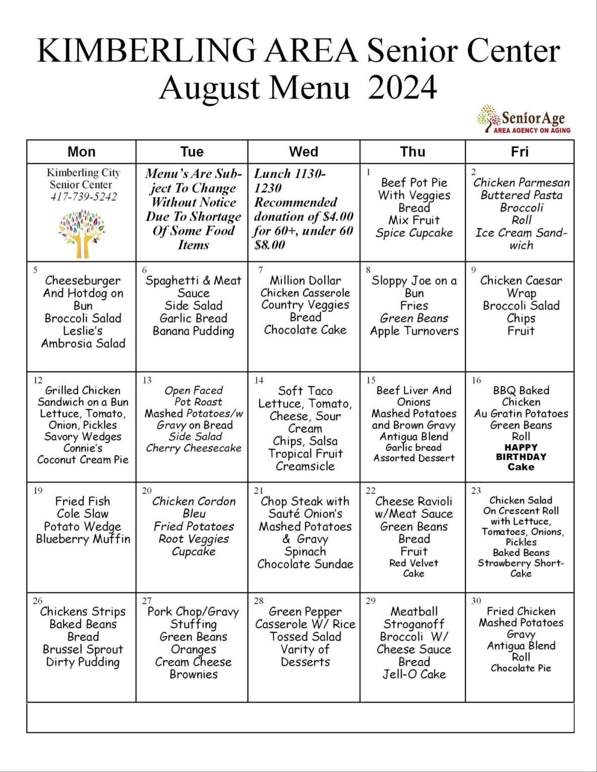 Home — Kimberling Area Senior Center