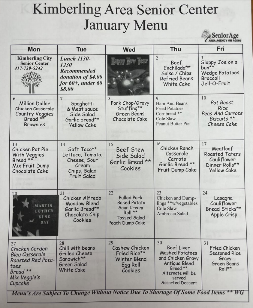 Home — Kimberling Area Senior Center